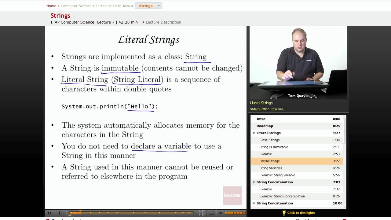 AP Computer Science: Strings