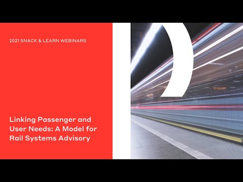 Linking Passenger and User Needs : A Model for Rail Systems Advisory