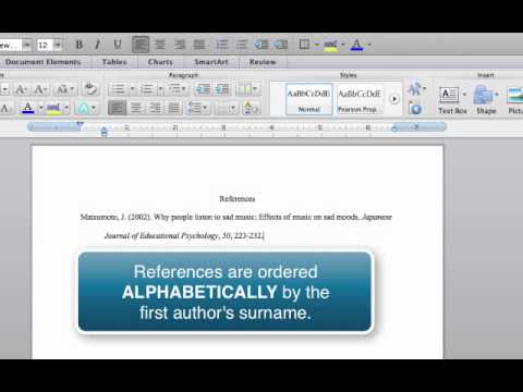 APA Tutorial - References
