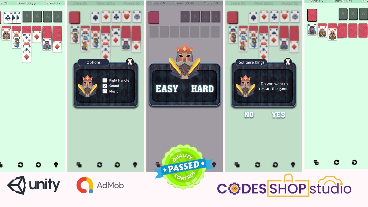 Solitaire King | Card Game | Solitaire | Unity Source Code