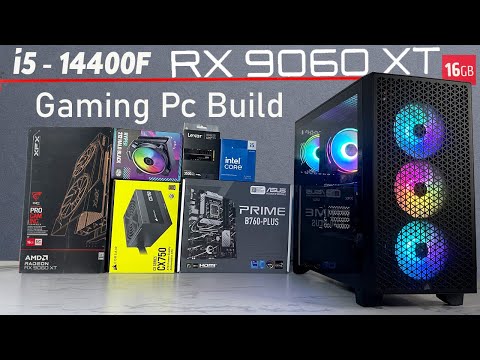 Building An AMD Radeon RX 9060 XT 16GB With Intel i5 14 th Gen Cpu Gaming Pc 2025