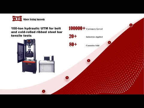 The test was conducted using a 100-ton hydraulic universal material testing machine