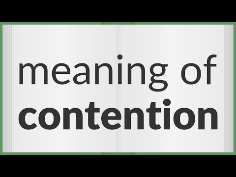 Contention | meaning of Contention