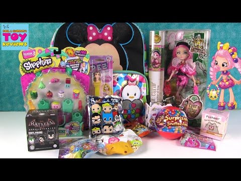 Disney Tsum Tsum Surprise Backpack Blind Bag Opening | Shopkins EAH Pusheen | PSToyReviews