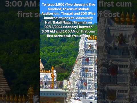 Another update! Darshan for locals will be provided on first Tuesday which will commence on 3rd dec