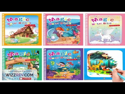 Magic Water Drawing Book Children's Montessori Reusable Coloring Book Sensory Early Review