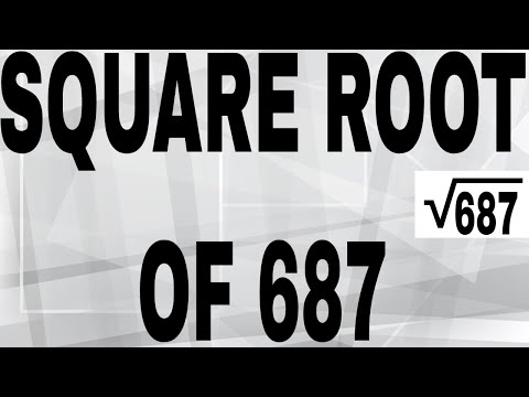 SQUARE ROOT OF 687