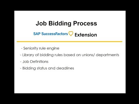Job Bidding With Seniority Rules For Unionized Workforce SAP SuccessFactors Extension