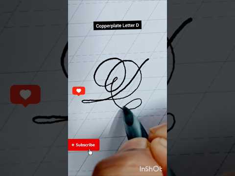 How to Make letter D|| #calligraphy #copperplatescript #viralvideo