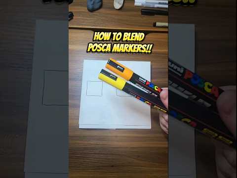 Beginner's Guide to Blending Posca Markers 🎨 #art #shorts