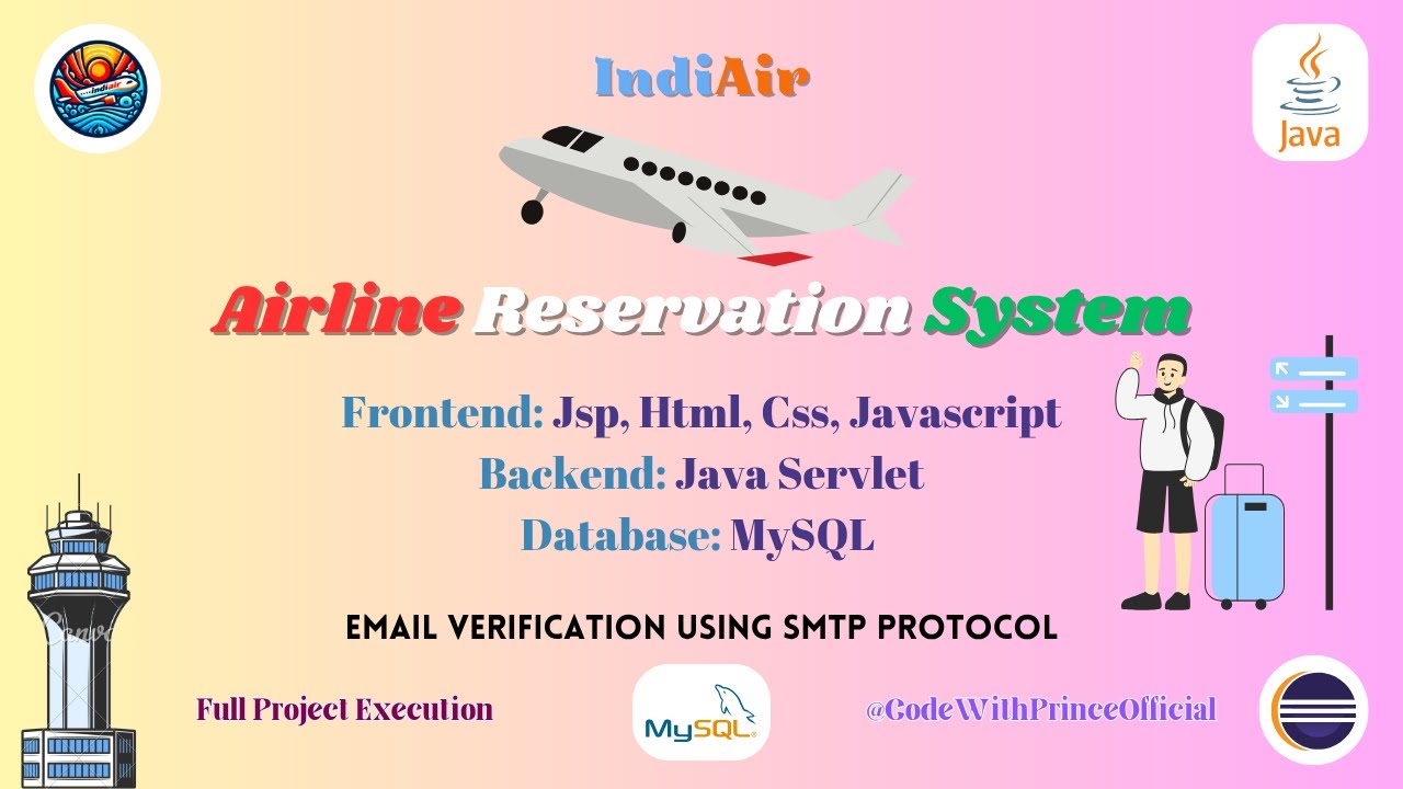 Airline Reservation System || Java EE, MySQL, JDBC || Complete Project Implementation || IndiAir