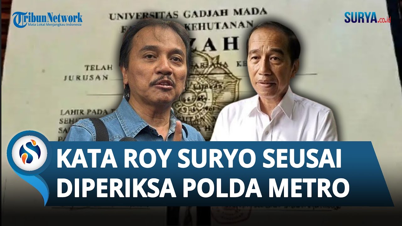 Pernyataan Roy Suryo seusai Diperiksa Polisi Terkait Kasus Tuduhan Ijazah Palsu Jokowi - Tribun ...
