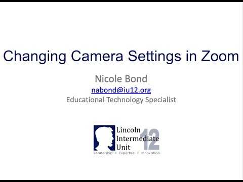 Changing Camera Settings in Zoom