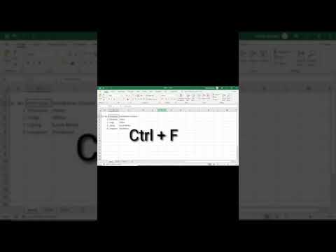 Shortcut Key to Find Text in Excel