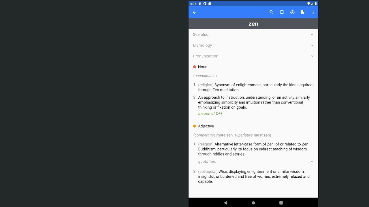 English Dictionary based on the texts extracted from Wiktionary for Android devices