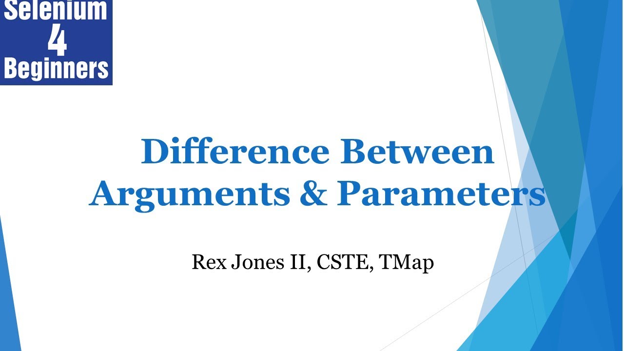 ✔ What's The Difference Between Parameters and Arguments | (Video 36)