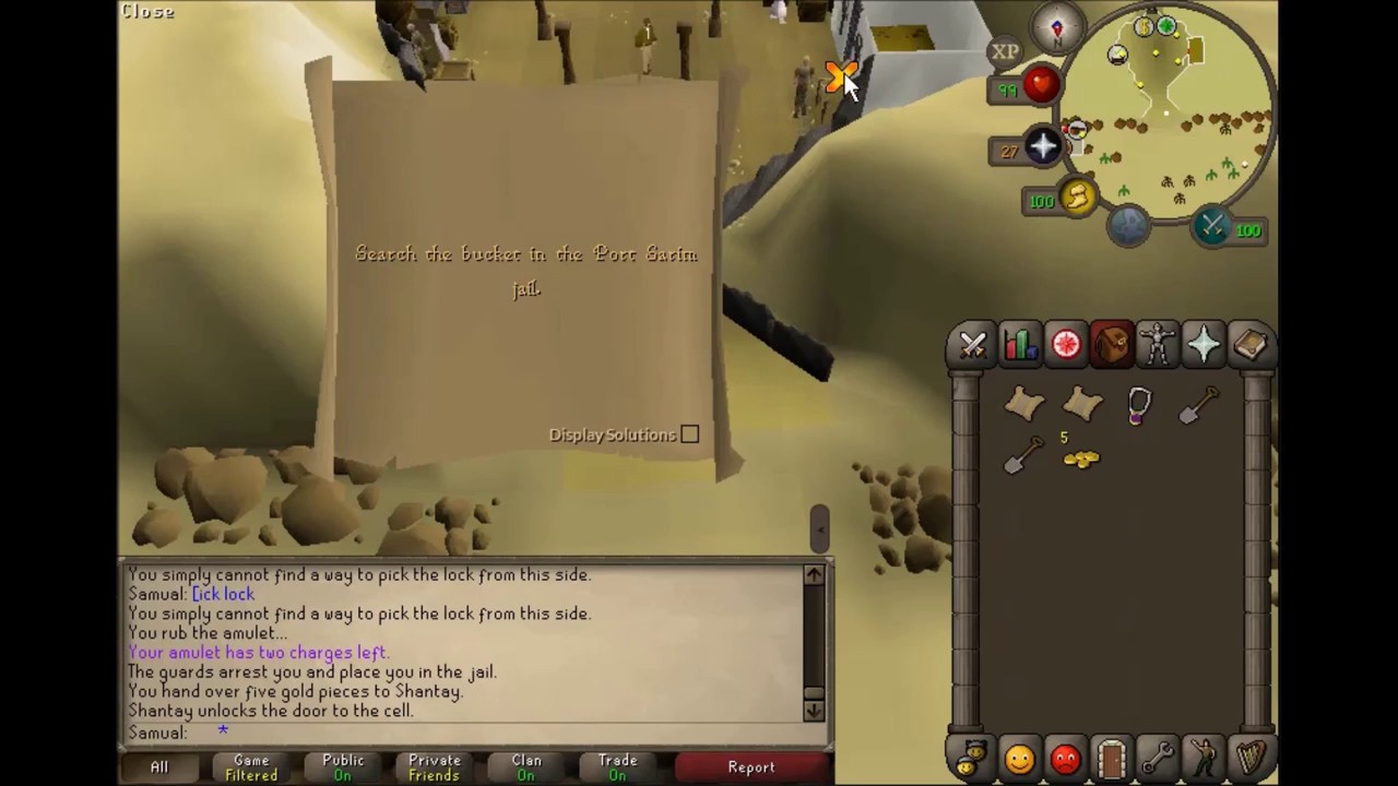 OSRS Clue Medium Scroll - Search the bucket in port Sarim Jail