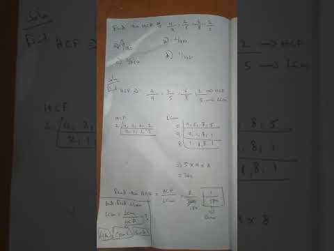 find the hcf of 4/9,2/5,6/8 & 2/5 ../Tnpsc maths