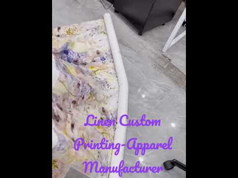 Custom print on linen fabric