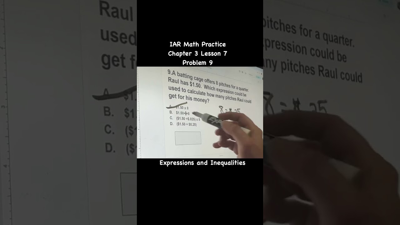 Expressions and Inequalities Problem 9 #mathtutor #mathteacher #mathcourse #shortsfeed #expressions