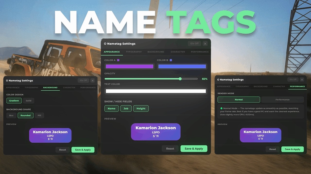 Echo Name Tags | Advanced Name Tags System | Fully Customizable | FiveM Script