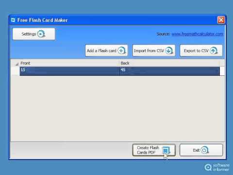 Trying out Free Flash Card Maker