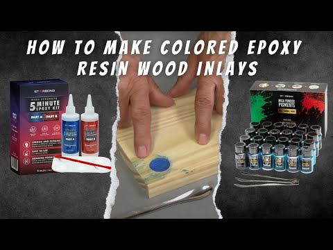 How to Make Colored Epoxy Resin Wood Inlays || Starbond 5 Minute Epoxy Glue + Mica Powder Pigments