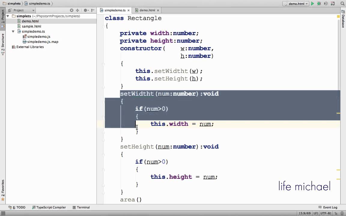 Simple Constructor Definition in TypeScript