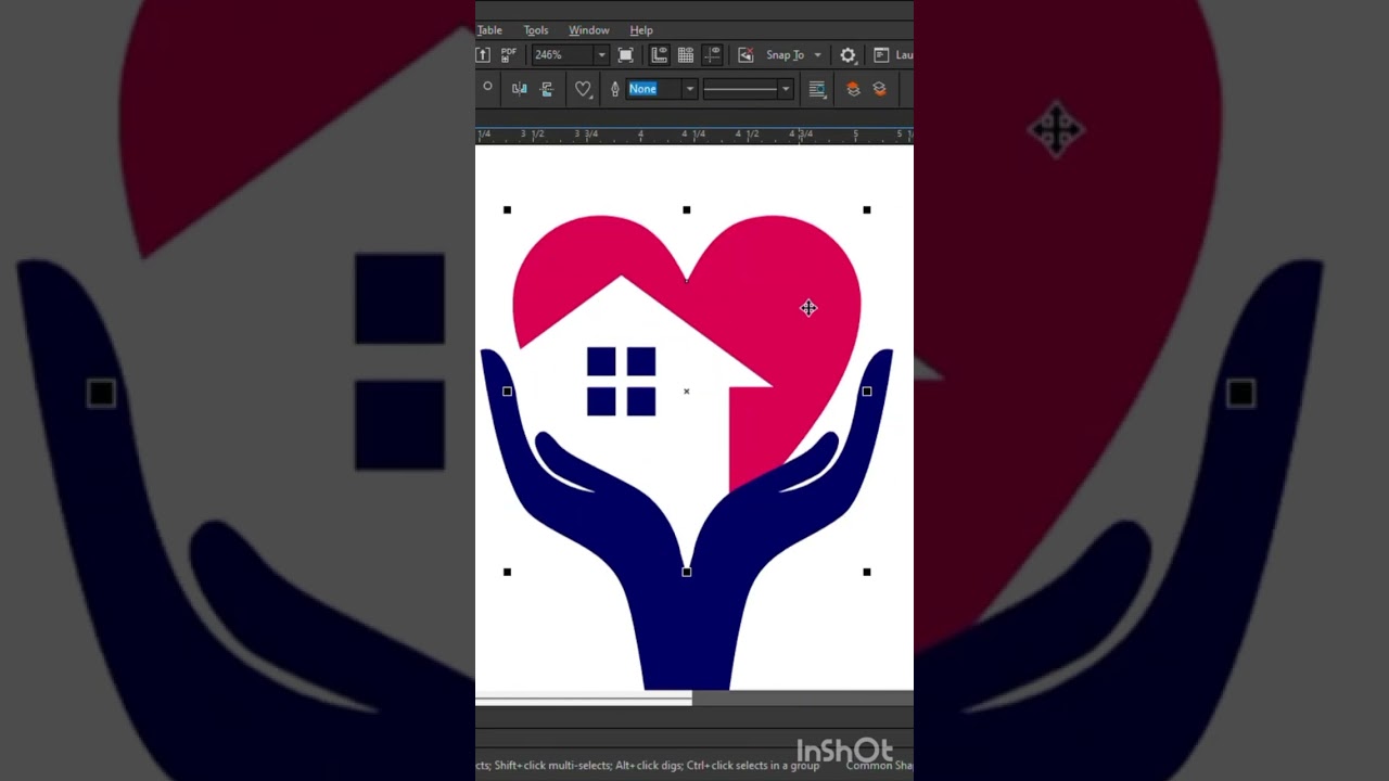Homecare Logo using image to vector #coreldraw #learncoreldraw #illustrator #logo #graphicdesign