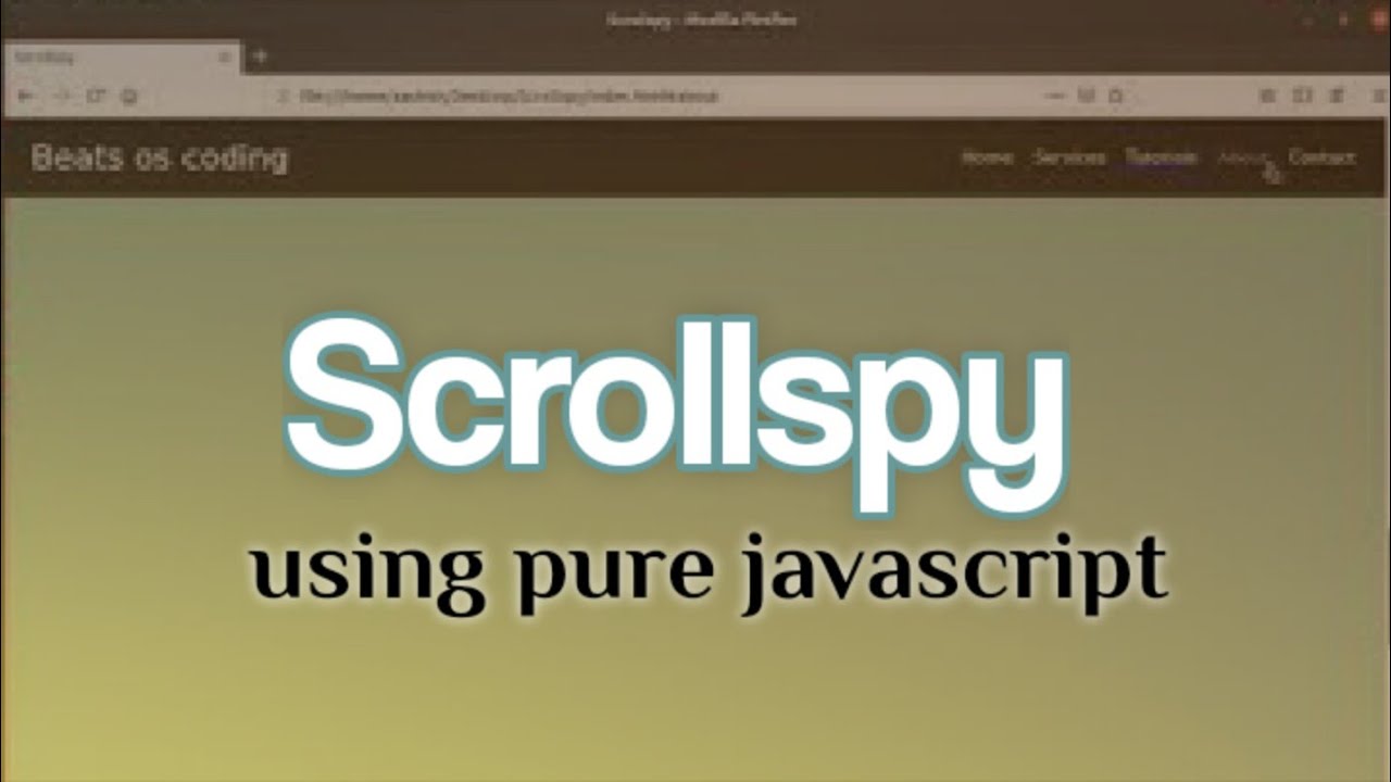 Scrollspy using javascript || Real scrollspy using javascript only not using jQuery and bootstrap.