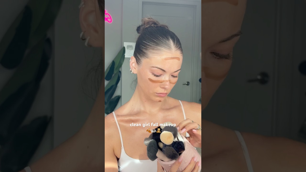 10 minute makeup for fall 💗✨💆🏼‍♀️ #cleangirl #makeupinspo #teddymakeup #trending