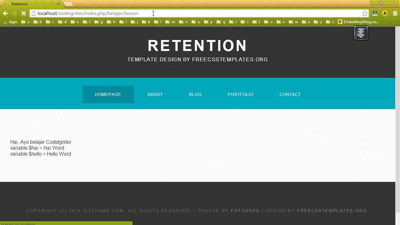 CodeIgniter Part3 - Templating