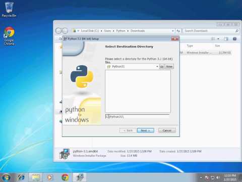 Installing Python 3.1.1 on Windows 7-64 bit