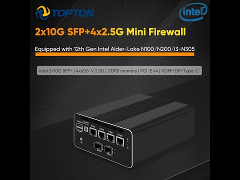 2*10G SFP+ Intel i3-N355 N305 N200 N150 N100 Mini PC Firewall Virtualization Host