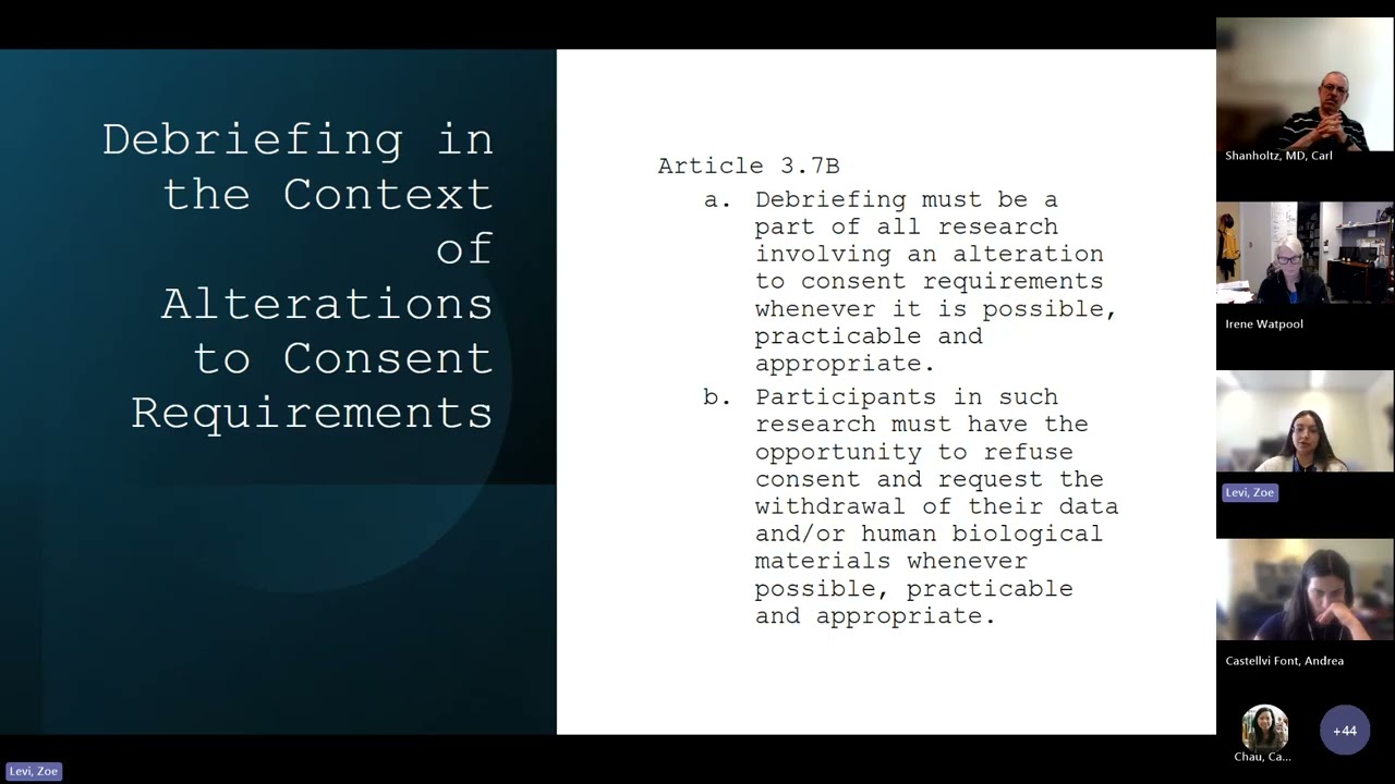 Getting consent for trials in the ICU by Irene Watpool and Zoë Levi, Chaired by Dr. Heather O'Grady