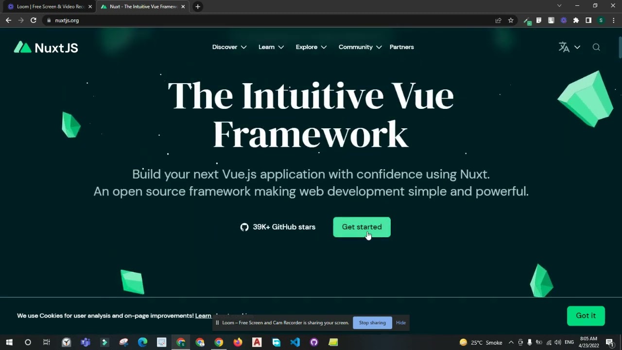 Getting Started | create nuxt app | Error