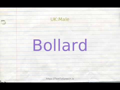 How to pronounce bollard