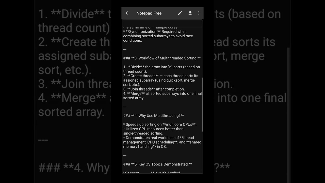 Multithreaded Sorting Application | OS Deep Dive with Threading & Parallel Sorting