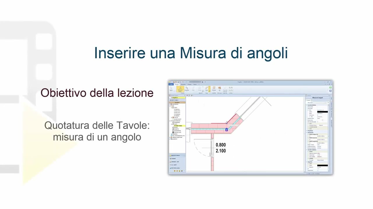 Tutorial Edificius - Inserire una Misura di angoli - ACCA software