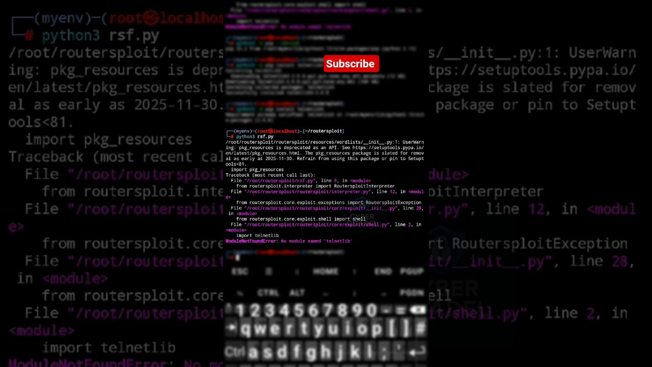 Routersploit Crash Fix — telnetlib Missing Python ModuleNotFoundError: telnetlib (Quick Fix)