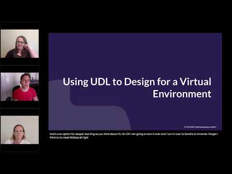 Webinar 3 UDL in a Virtual Platform - May 13, 2020