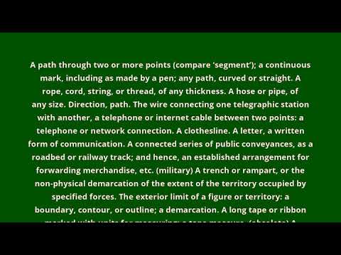 what is the meaning of line