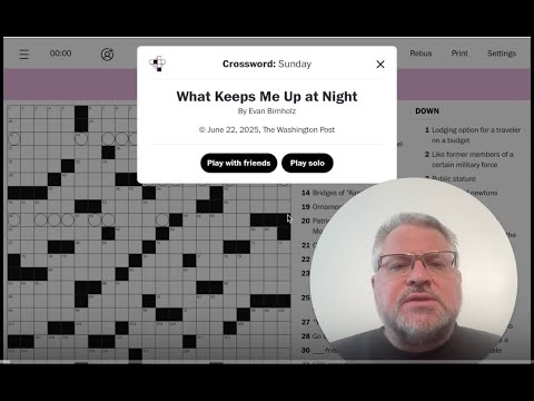 I hope you get some rest, Evan... Washington Post Sunday Crossword by Evan Birnholz