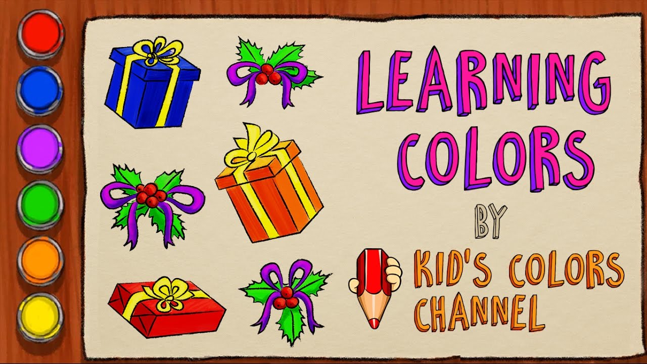 #7  Coloring pages with Christmas gifts | Learning colors for toddlers | Kid's Colors