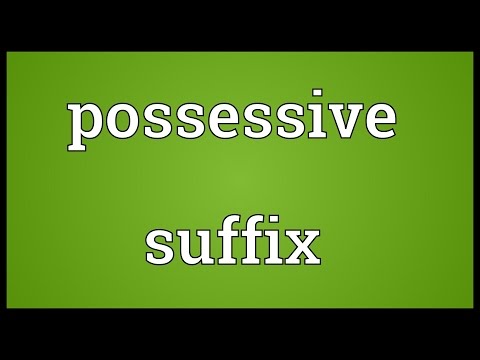 Possessive suffix Meaning