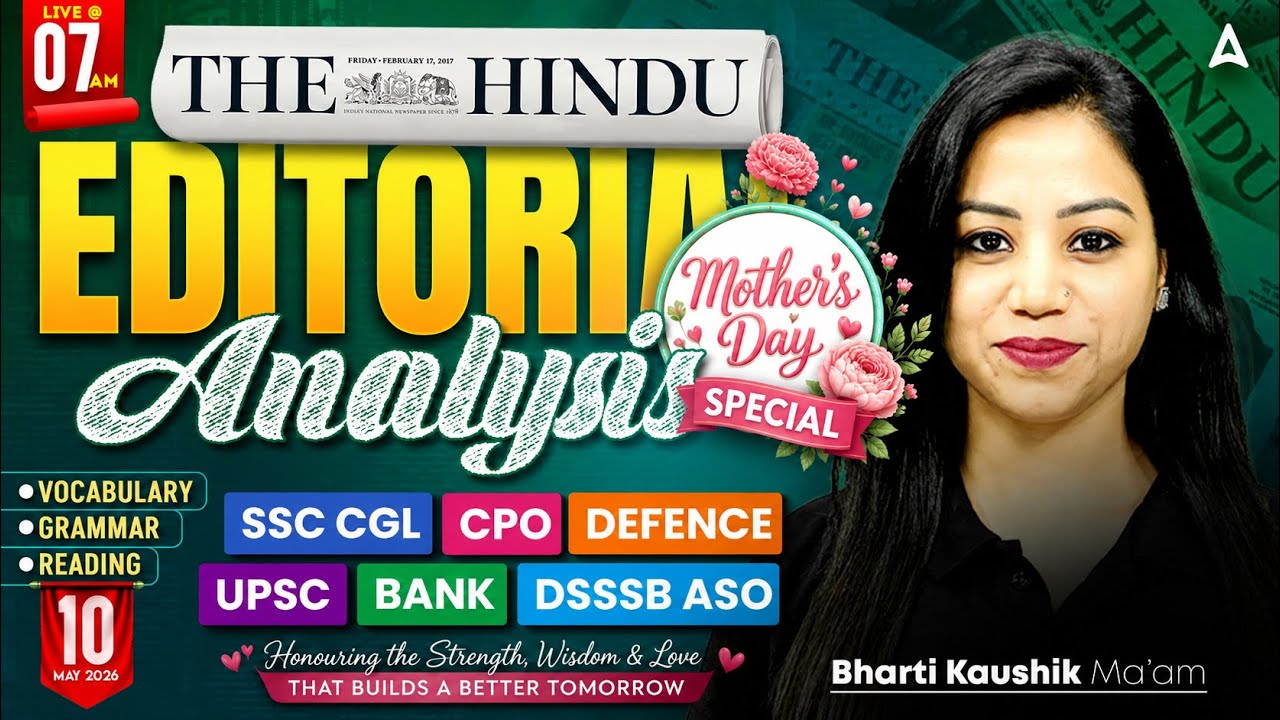 The Hindu Analysis | 10th May 2026 | The Hindu Newspaper Analysis Today | By Bharti Mam