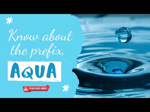 Learn more about the prefix, AQUA.