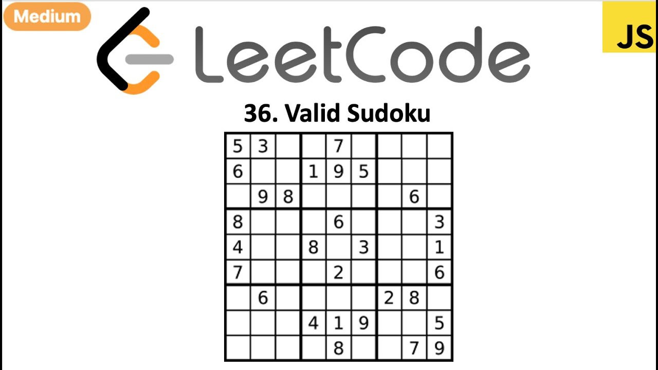 LeetCode 36 Valid Sudoku in javascript
