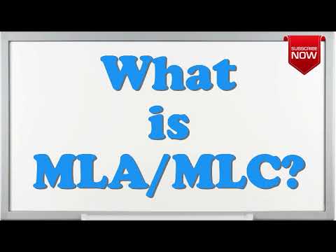 What is the full form of MLA/MLC?