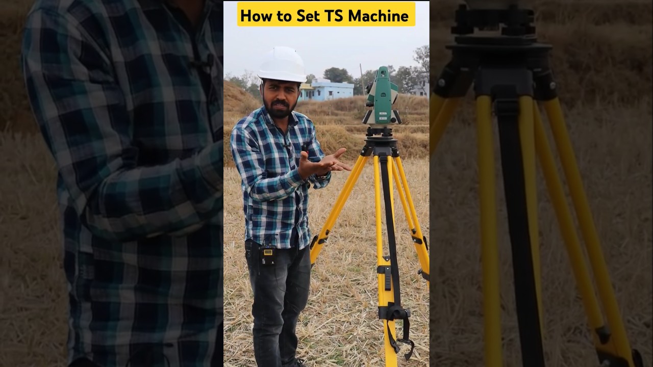 How To Set Total Station Machine | Land Surveying By TS Machine